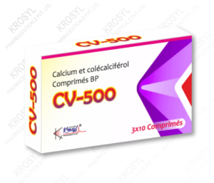 Calcium and Colecalciferol Tablets - CV 500 - Krosyl Pharmaceutical Pvt ...